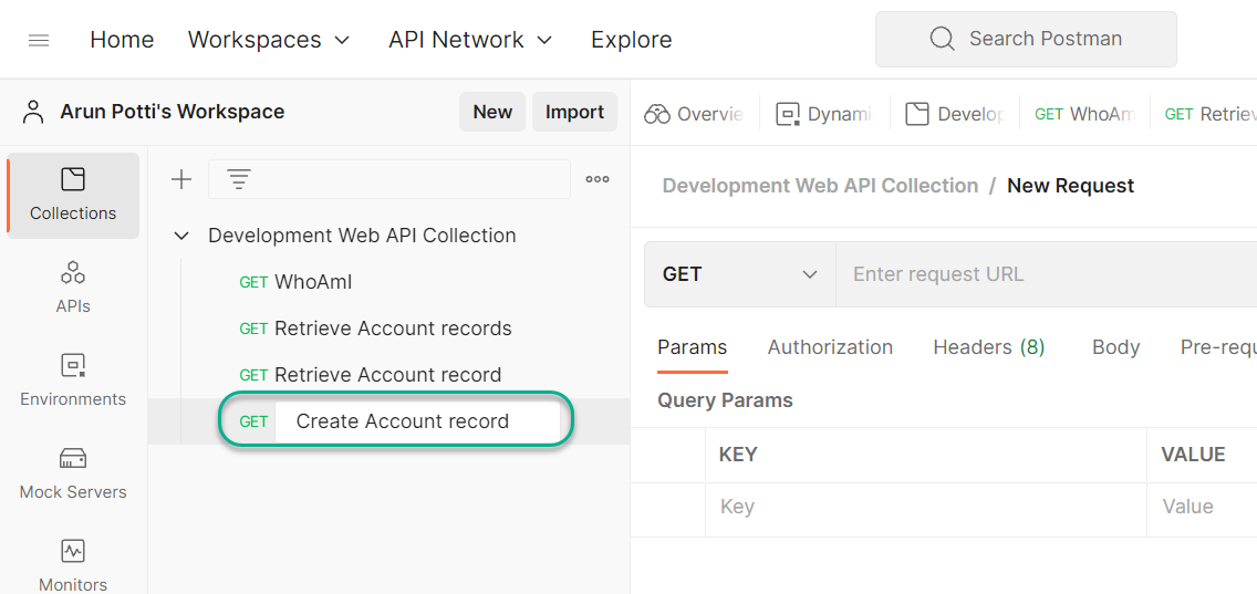 How To Create A Table Record In A Dataverse Environment From Postman